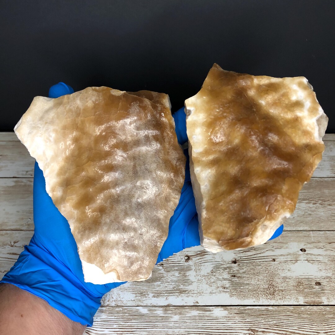 2pcs 757g Unique Colorado Calcite Crystal Slab Natural Mineral Acid ...