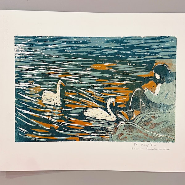 Reduction Woodcut - Etsy
