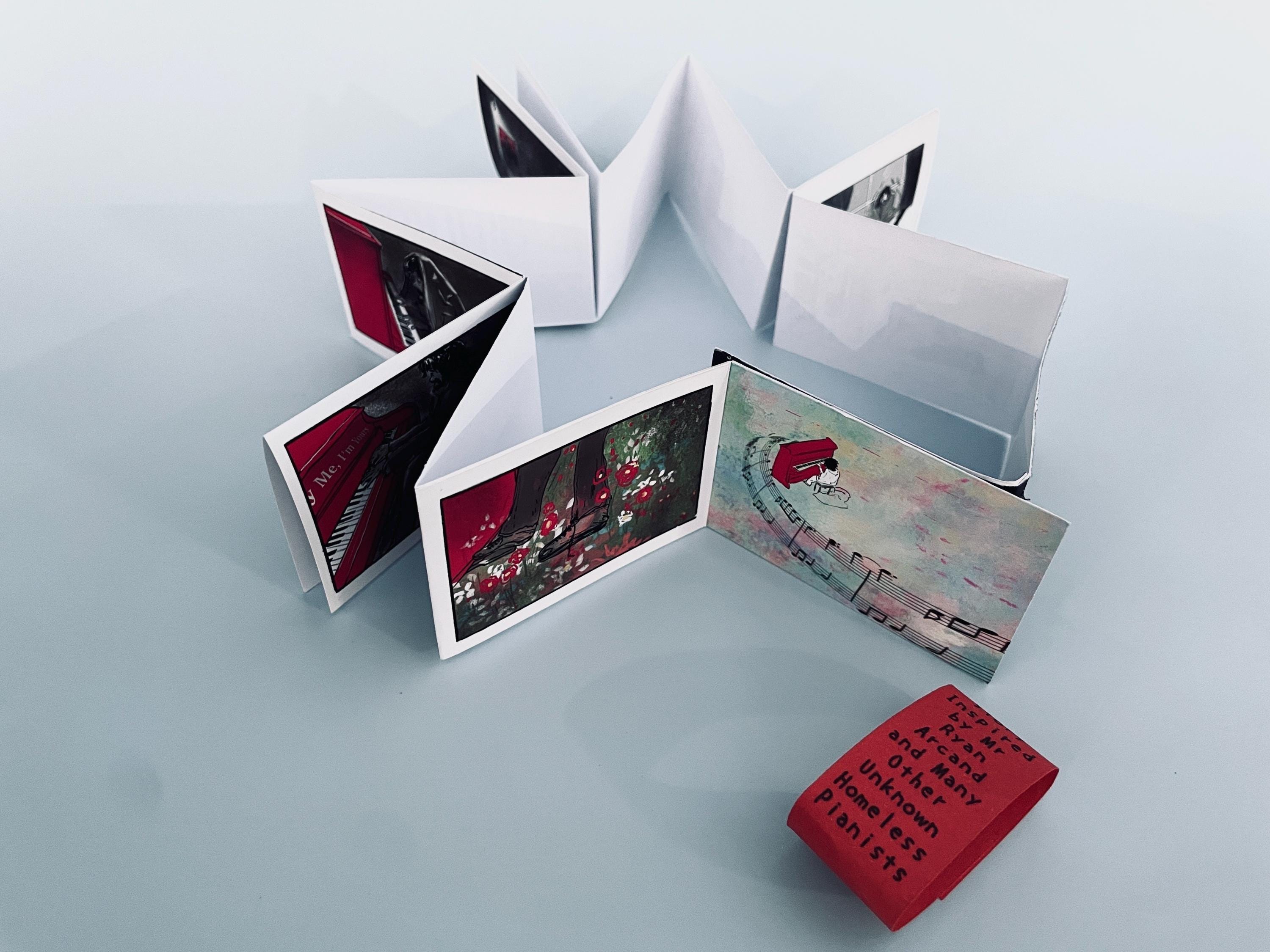 A7 Handmade Mini Concertina Comic Zine Artist Book. the Beginning ...