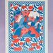 A4 Risograph Print. Siesta Amid Spring Blossoms. Blue and Red Riso ...