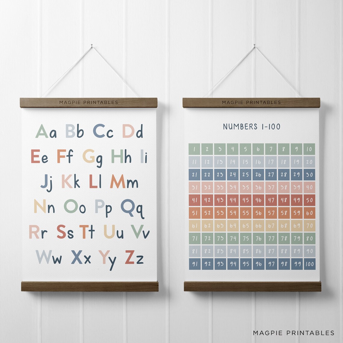 Educational Math & Alphabet Posters – Colorful Learning Print (digital ...