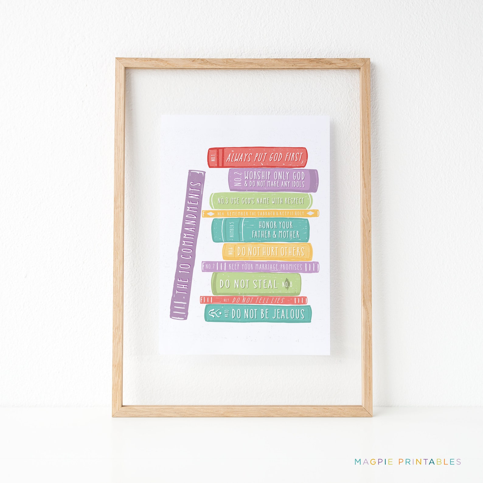 Ten Commandments Art Print, Bible Study Poster (digital Download) - Etsy