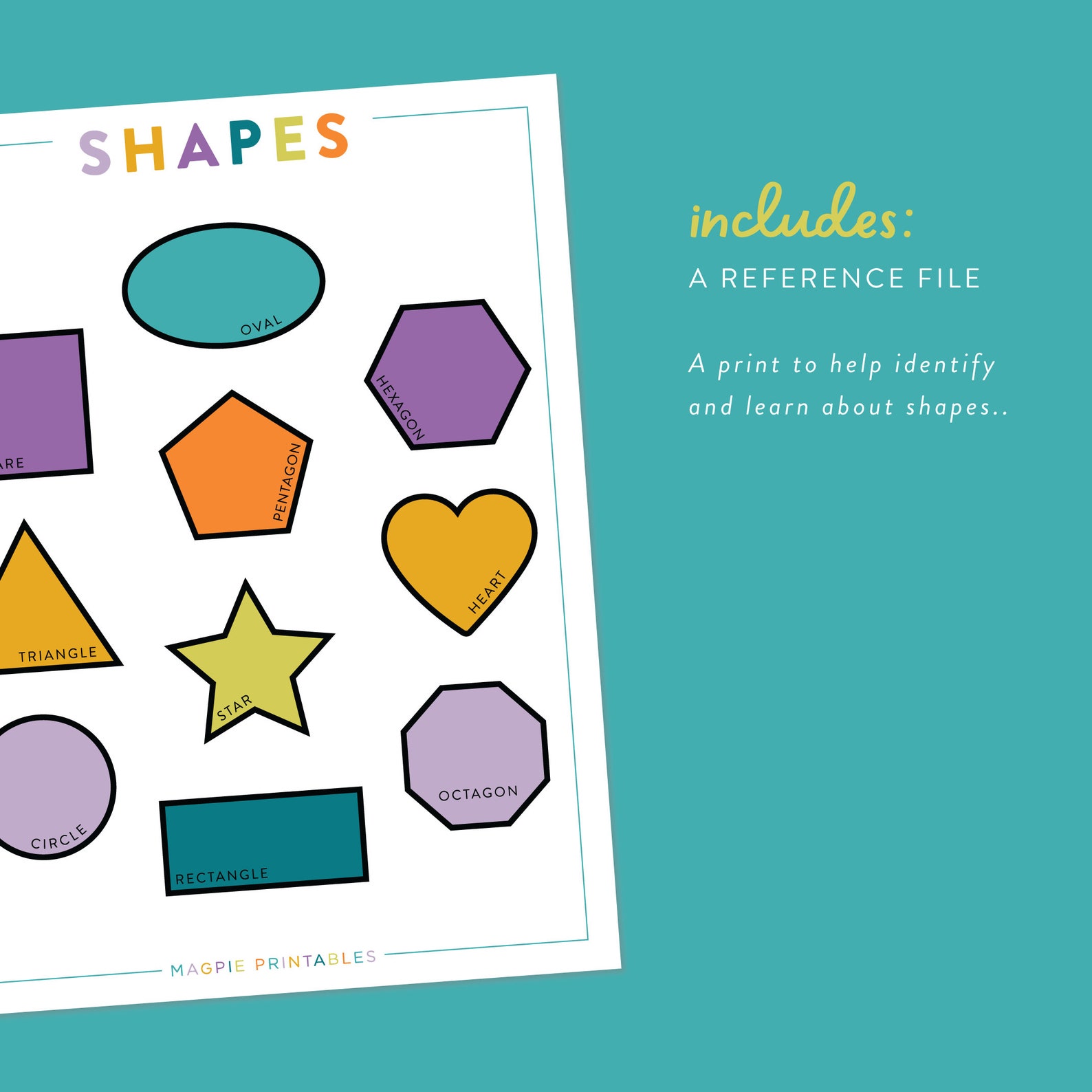 Learning Shapes, Shape Matching Game, Match the Shape, Homeschool ...