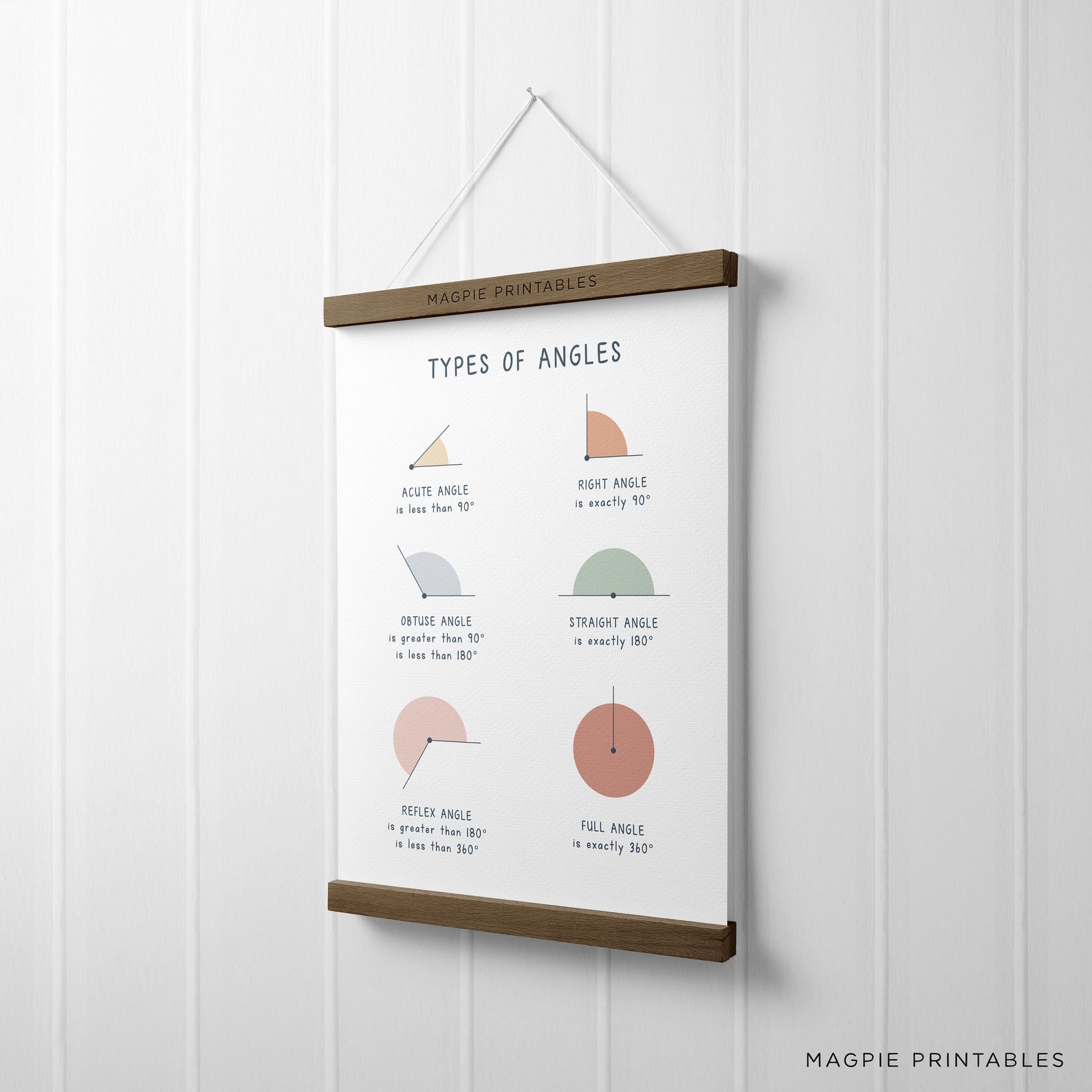 Colorful Geometry Art - Fun Math Angles Print - Printable Teacher ...