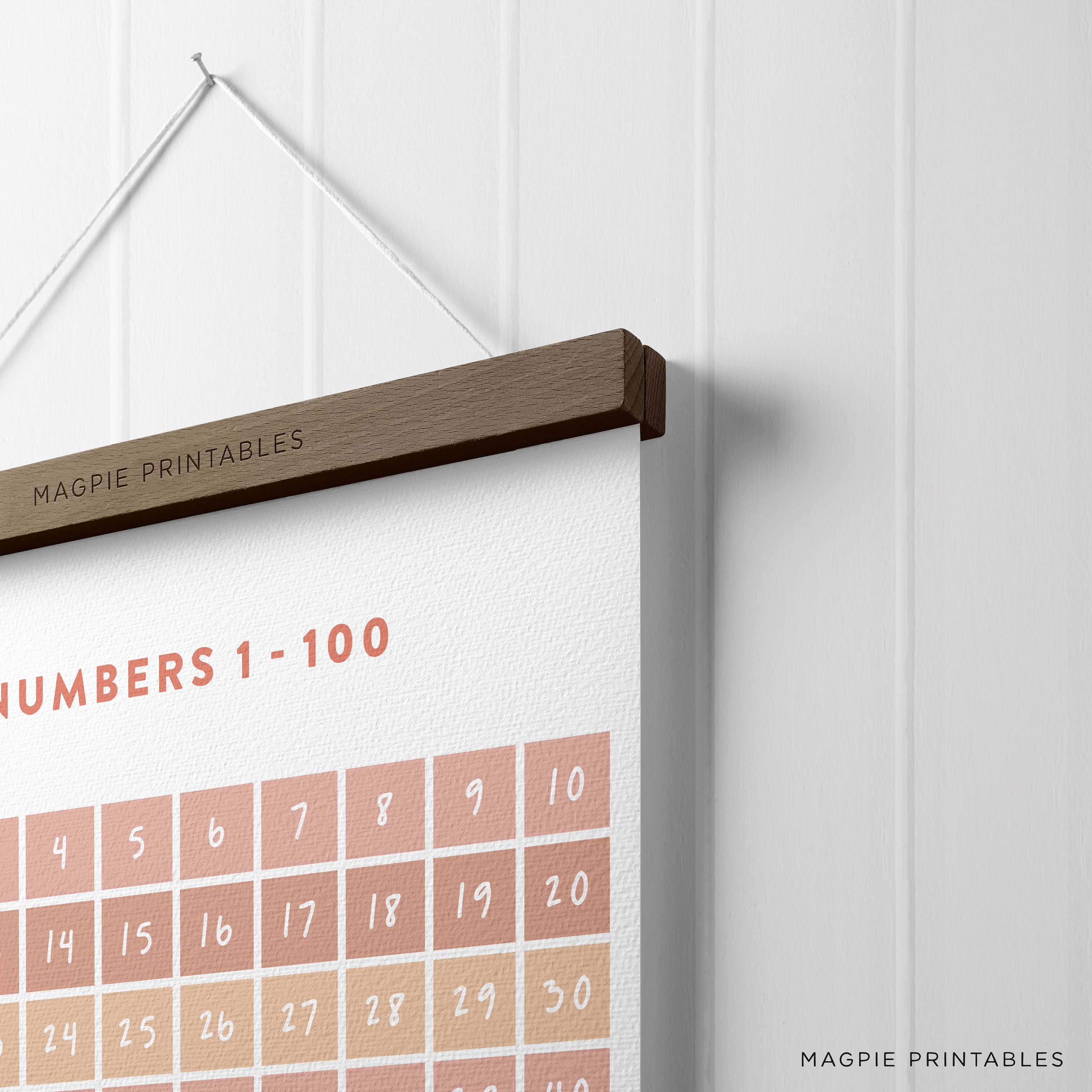 Count to 100 Poster - Homeschool Digital Download - Pink Tones Wall ...