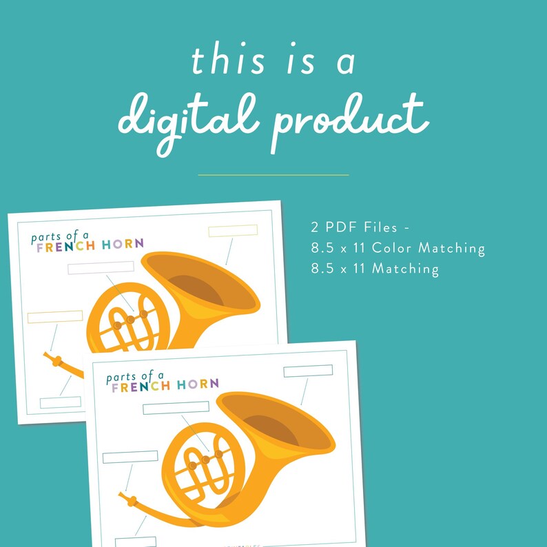 French Horn Printable Memory Game, Learning the French Horn, Kids Music ...