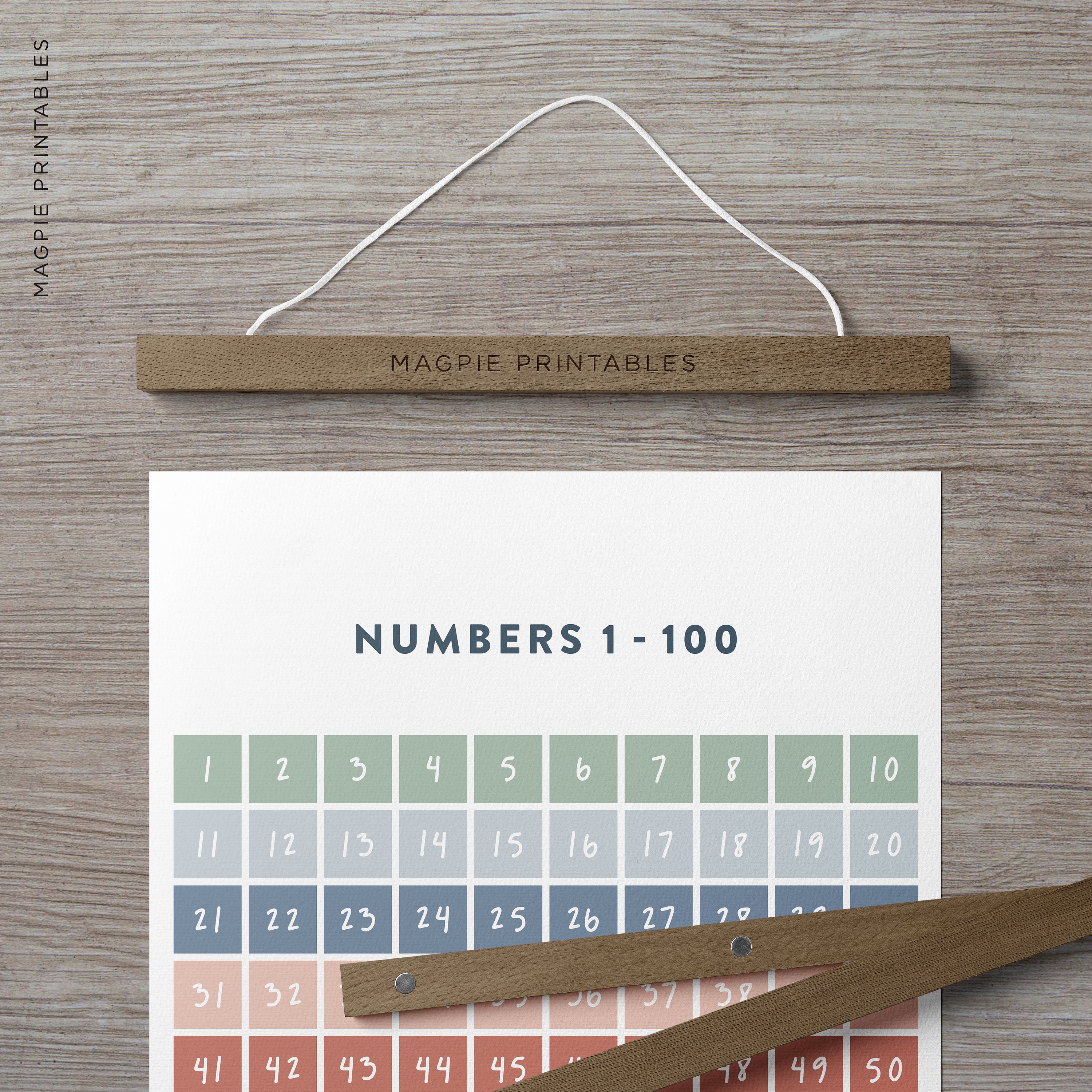 Count to 100 Poster - Homeschool Digital Download - Wall Decor ...