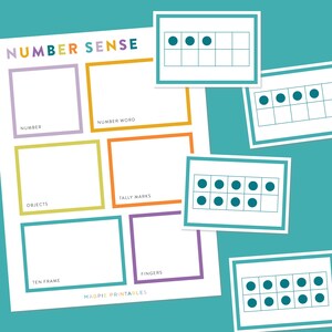 Number Sense Printable for Kids - Learn Counting, Spelling, and ...