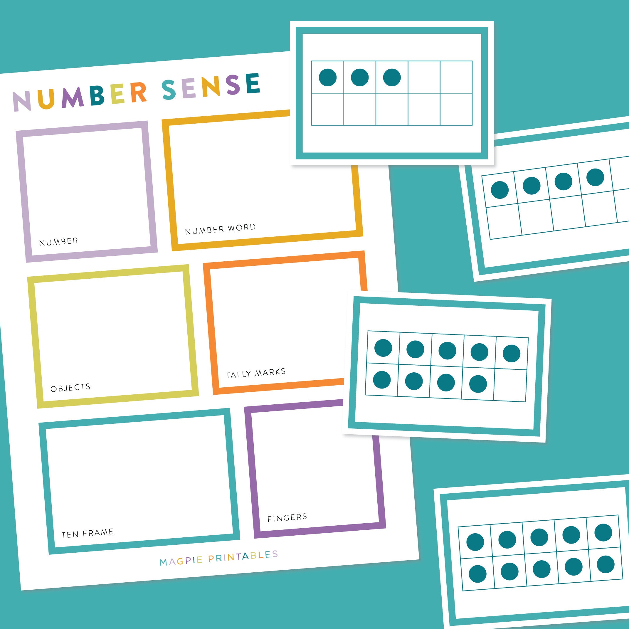 Number Sense Printable for Kids Learn Counting, Spelling, and ...