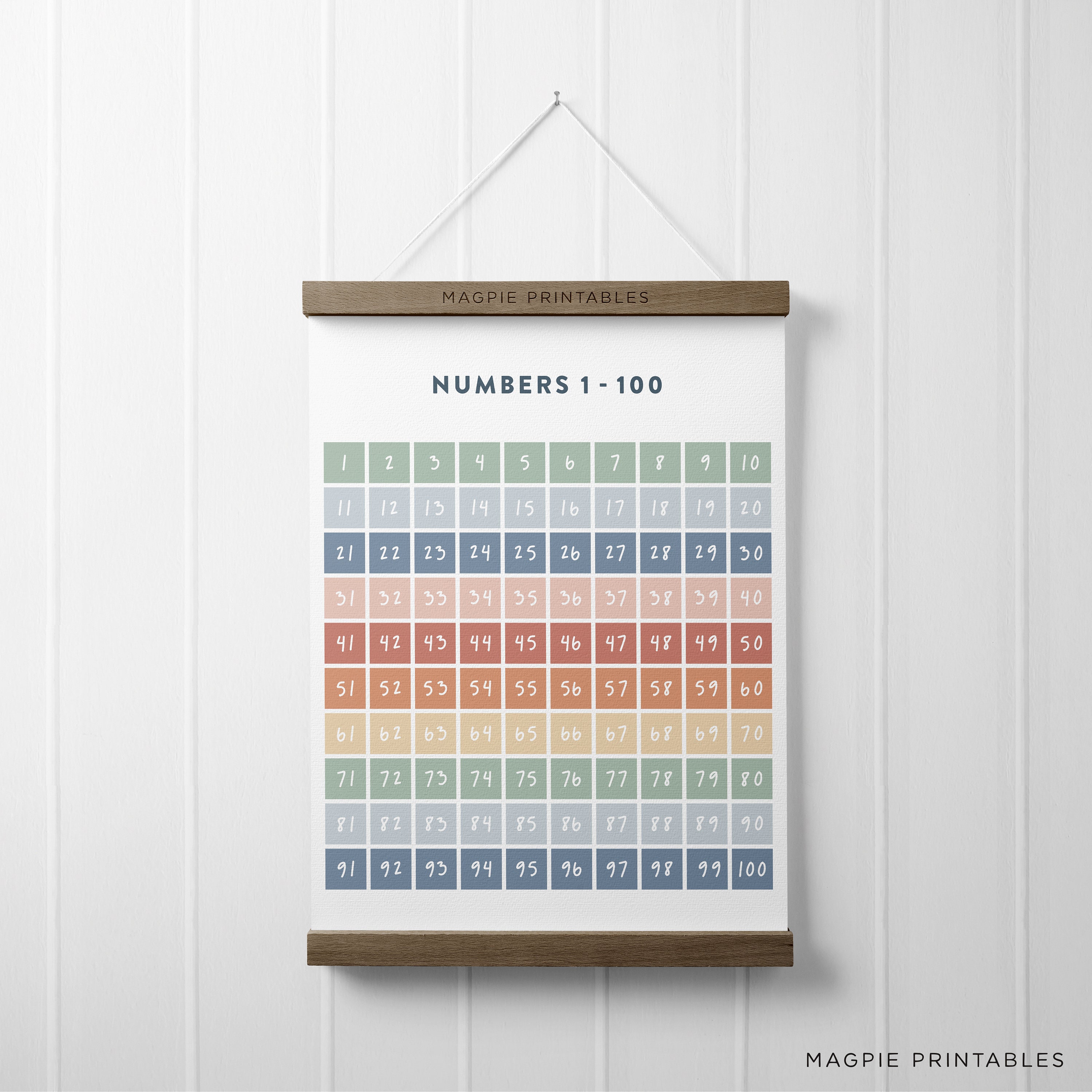 Count to 100 Poster - Homeschool Digital Download - Wall Decor ...