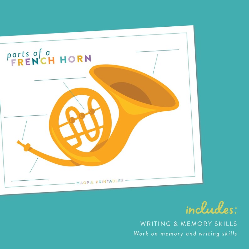 French Horn Parts, Music Learning Activity, Printable Worksheets ...