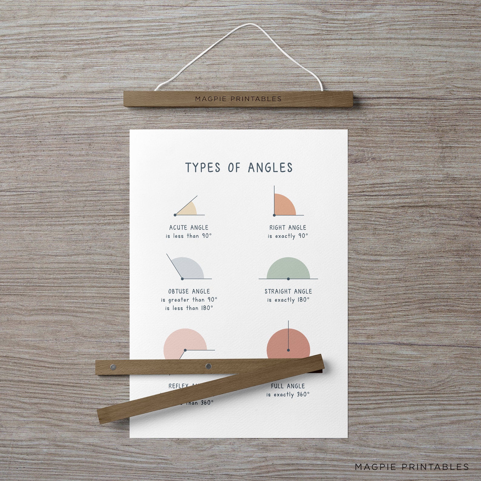 Colorful Geometry Art - Fun Math Angles Print - Printable Teacher ...