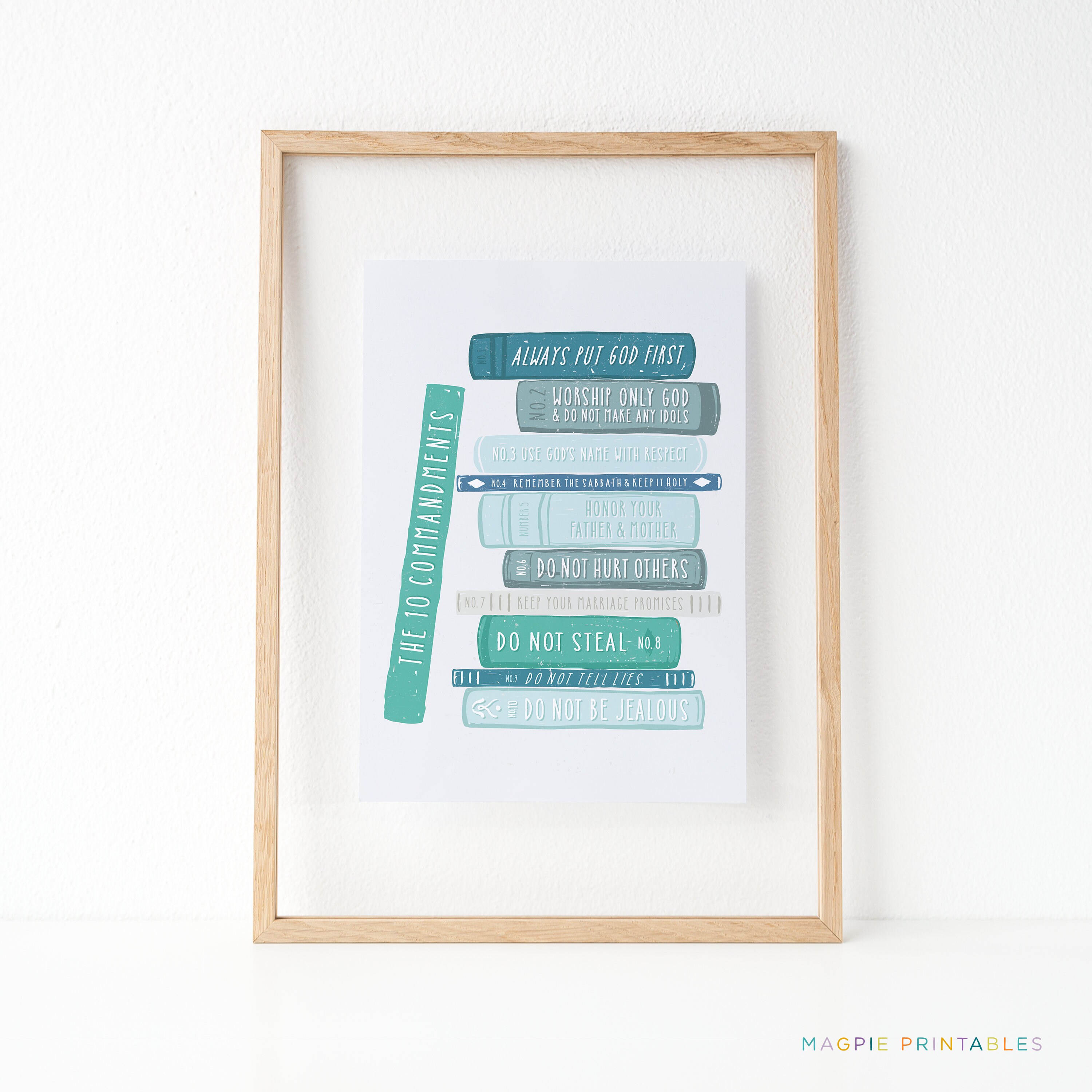 10 Commandments Print, Genesis Print, Bible Study, Biblical Art ...