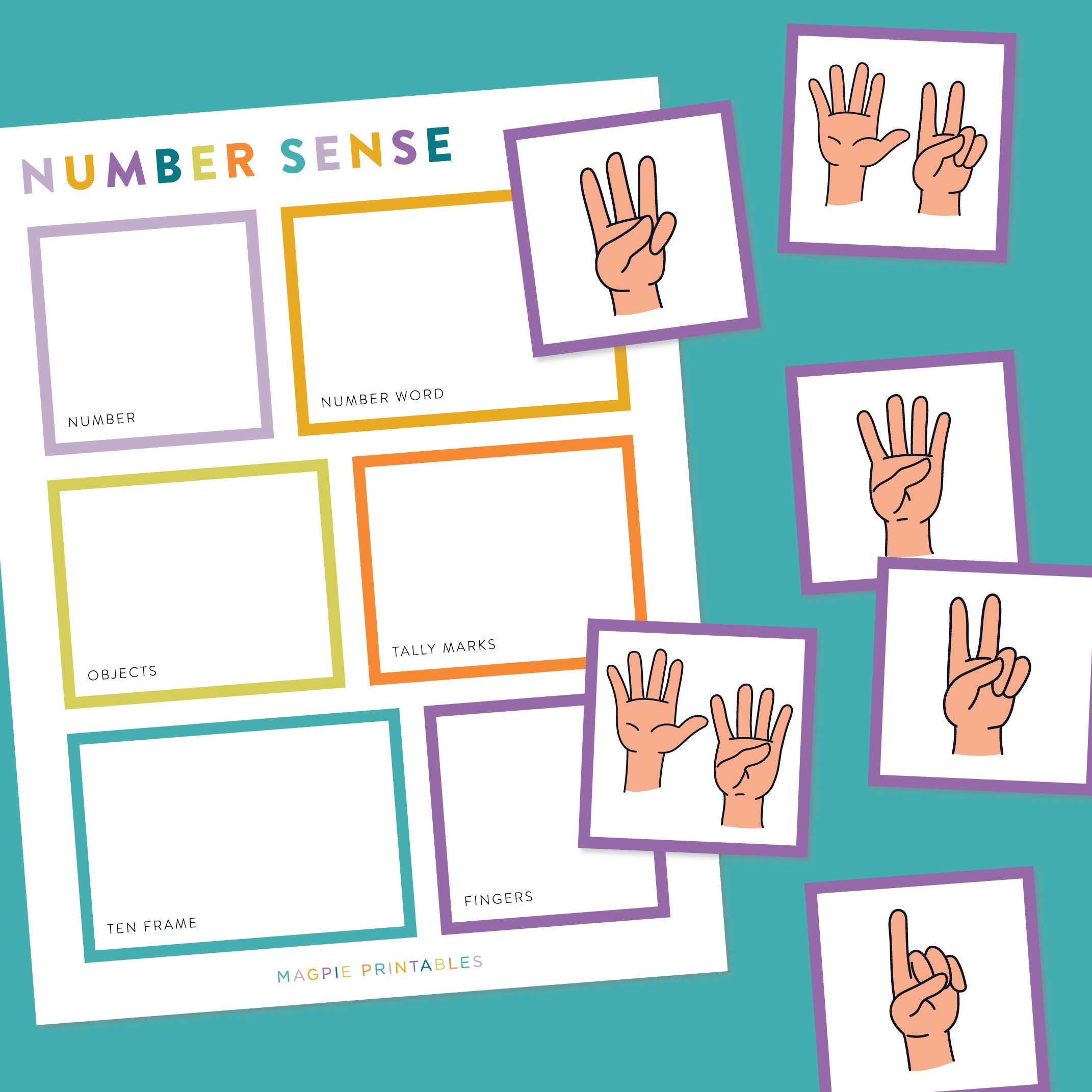 Number Sense Printable for Kids Learn Counting, Spelling, and ...