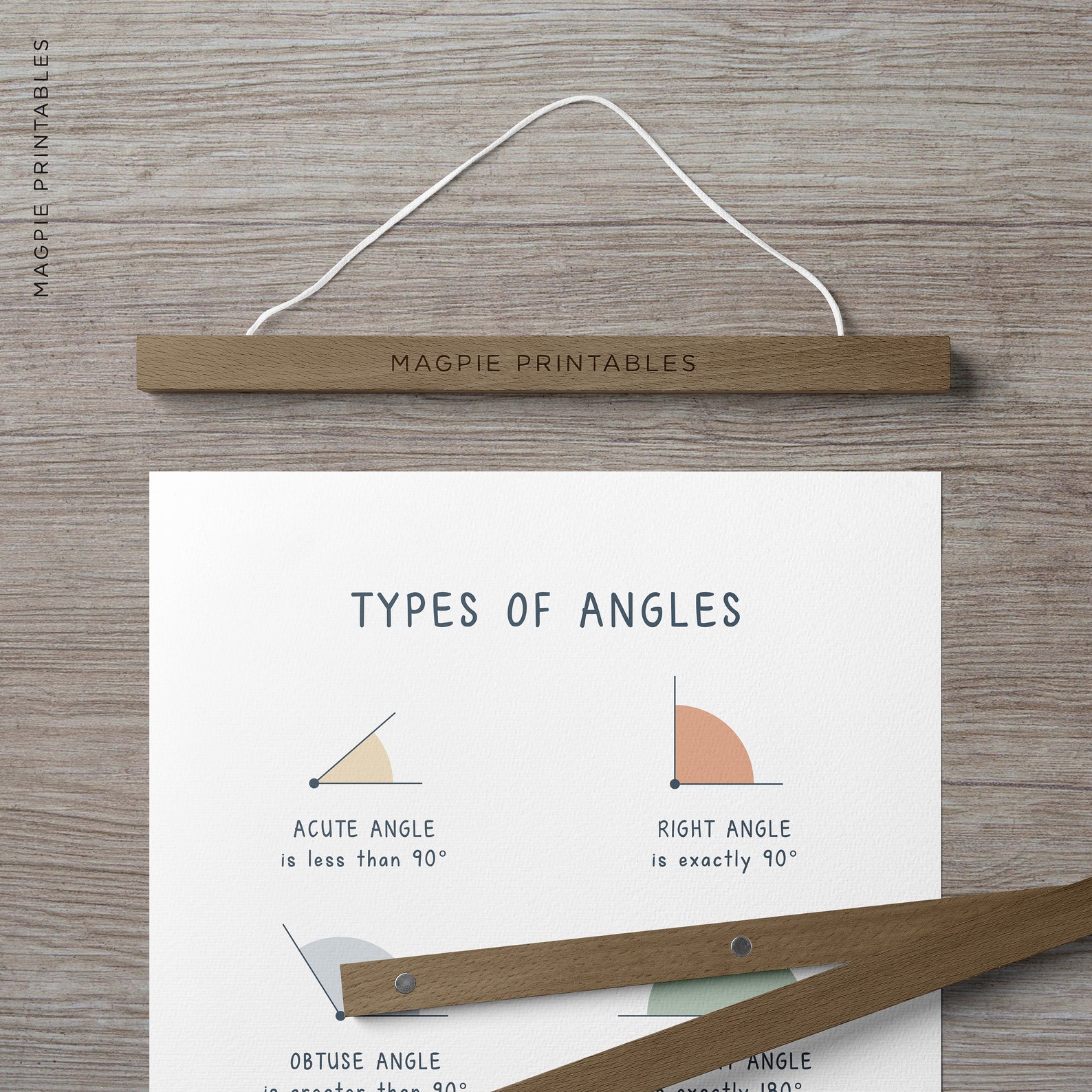 Colorful Geometry Art - Fun Math Angles Print - Printable Teacher ...