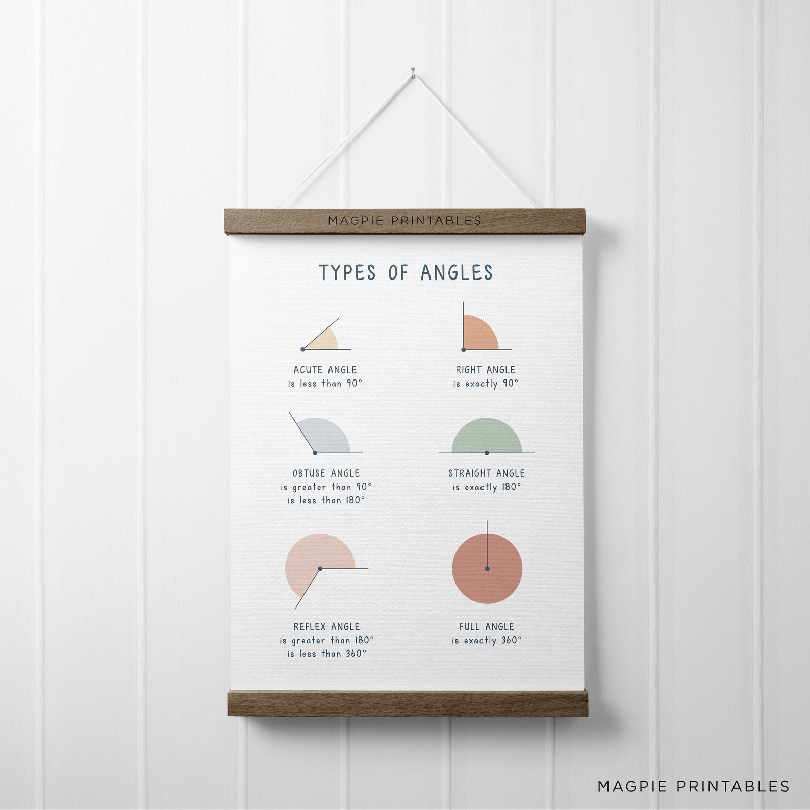 Colorful Geometry Art - Fun Math Angles Print - Printable Teacher ...