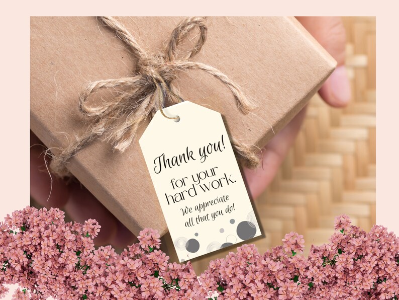 Printable Thank You Tags | Black and White Gift Tags | Cute Bubble ...