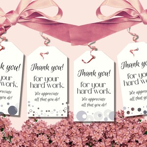 Printable Thank You Tags Black and White Gift Tags Cute - Etsy