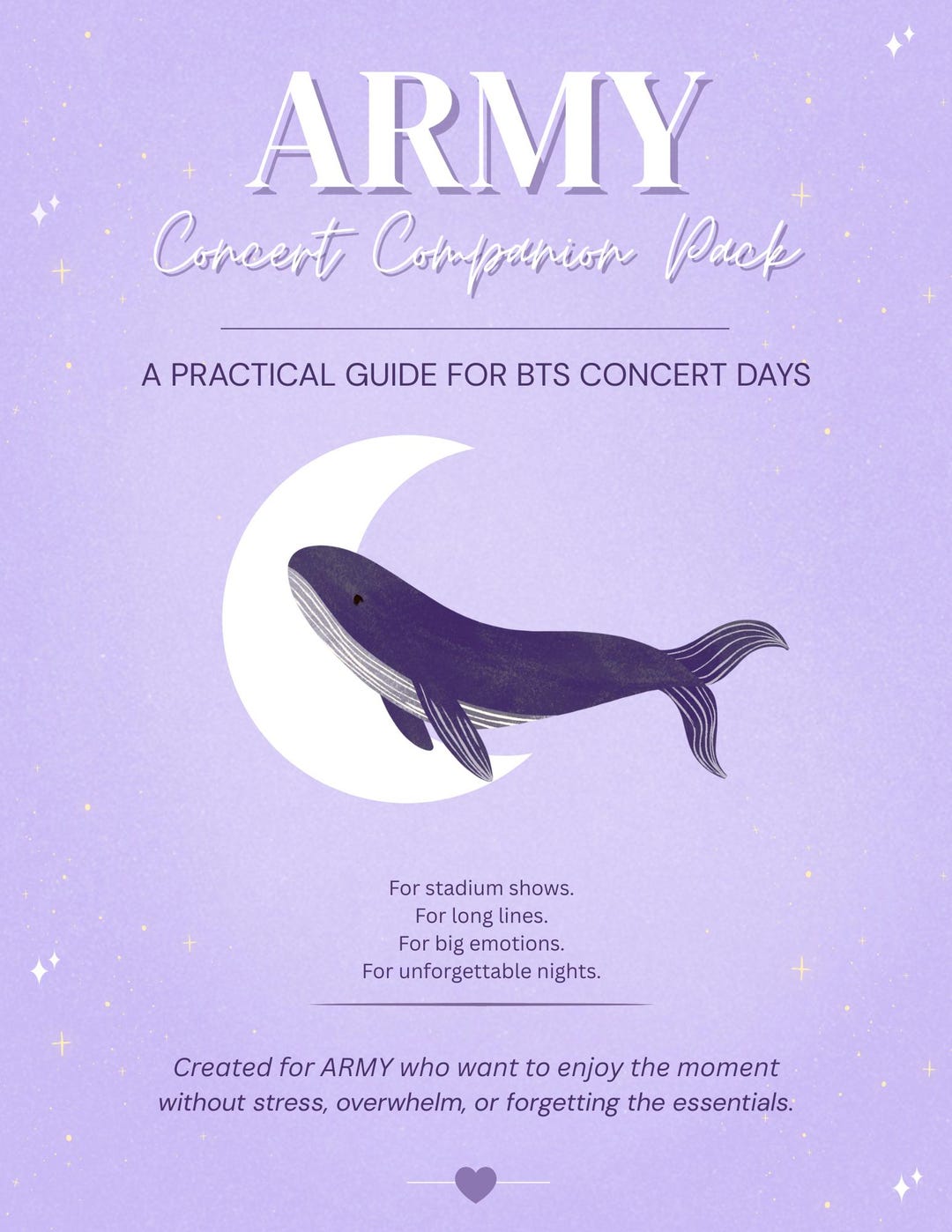 BTS Concert Checklist Printable • Stadium Packing Guide for ARMY ...