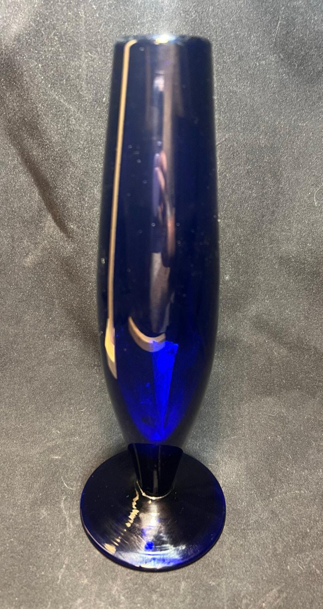 Hand Blown 11 In. Deep Cobalt Blue Vase - Etsy