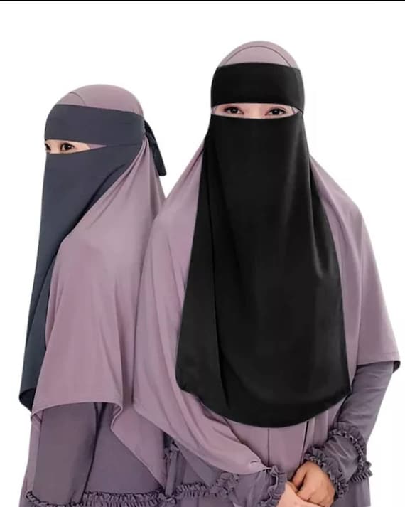Long Single Layer Niqab Veil - Etsy