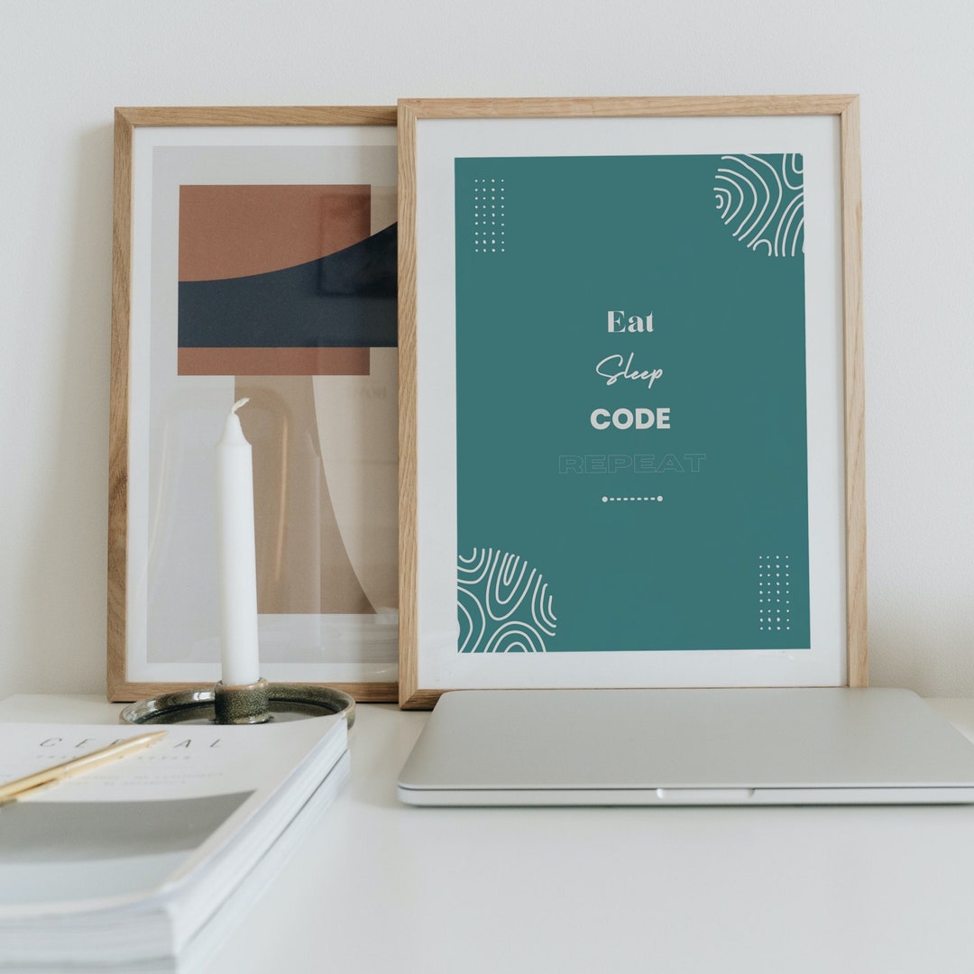 Instant Download Eat Sleep Code Repeat Computer Science Poster Computer ...