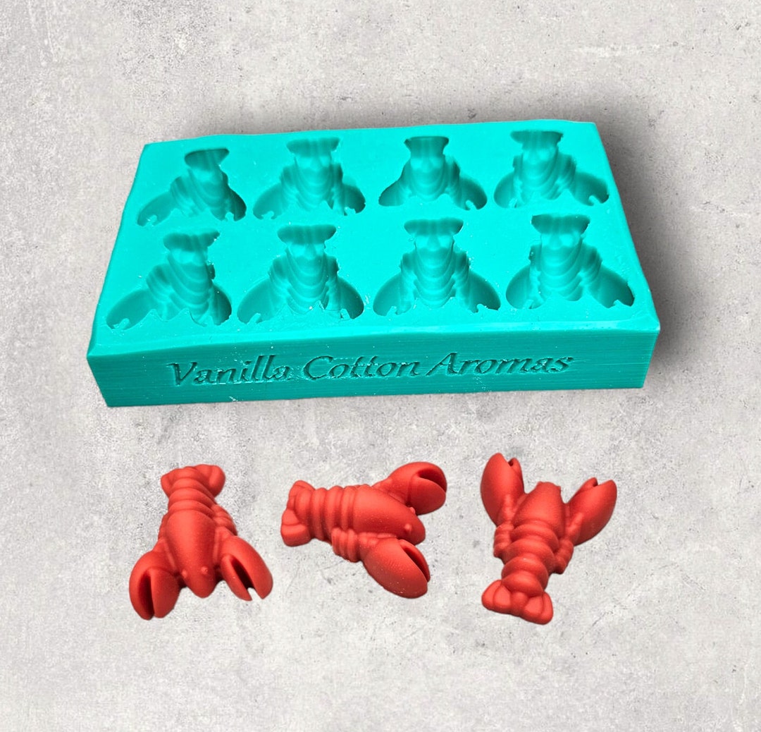 Crawfish 8-cavity Silicone Mold for Wax Melt Making, Candle Embeds ...