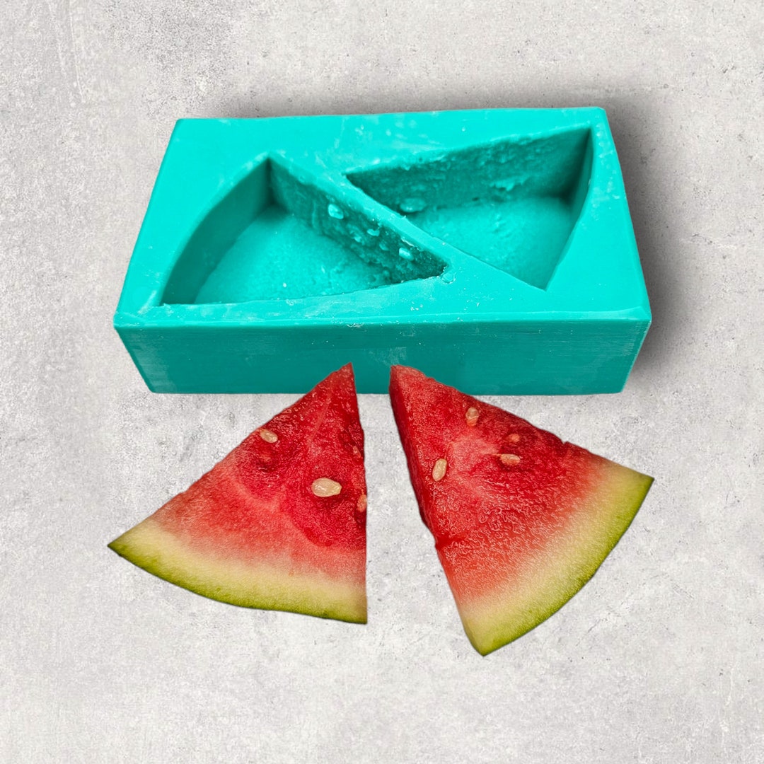 Watermelon Wedges 2-cavity Silicone Mold for Wax Melt Making, Candle ...