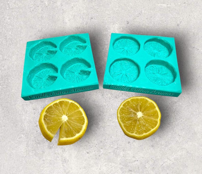 Lemon Slices 4-cavity (choice of Style) Silicone Mold for Wax Melt ...