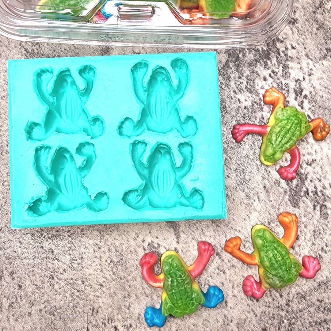Gummy Frogs Candy 4-cavity Silicone Mold for Wax Melt Making, Candle ...