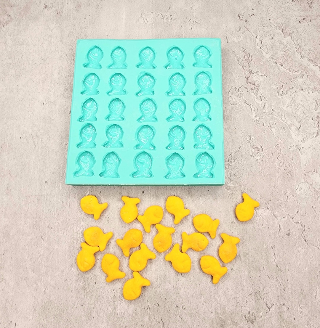 Fish Shaped Crackers 25-cavity Silicone Mold for Wax Melt Making ...