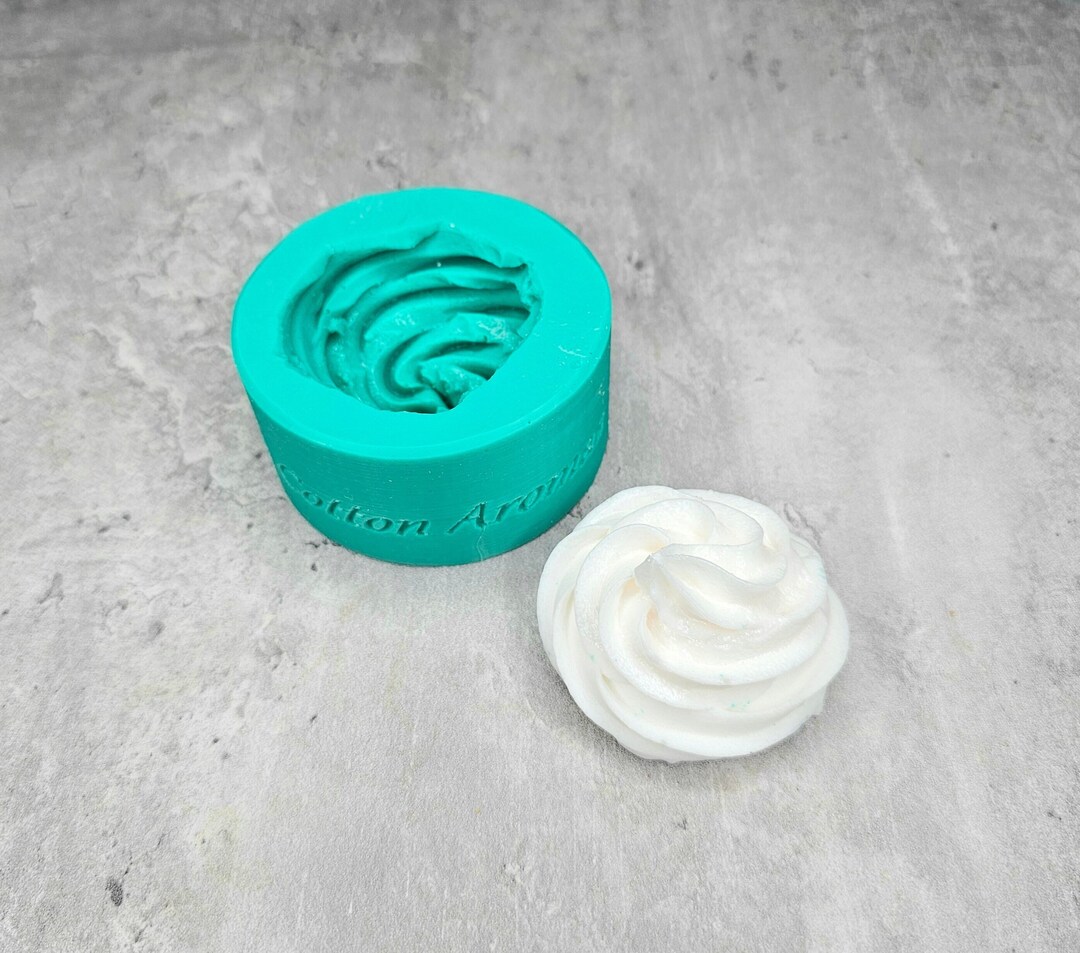 Piped Frosting 1-cavity Silicone Mold for Wax Melt Making, Candle ...