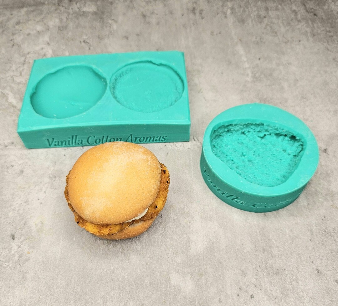 Mini Chicken Sandwich 2-pc Set Silicone Molds for Wax Melt Making ...