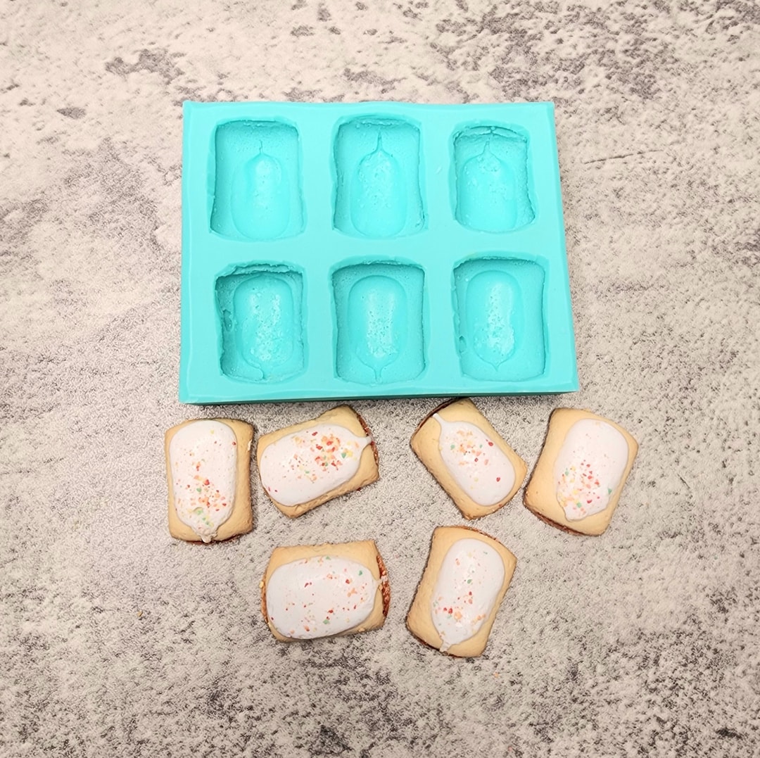 Mini Toaster Pastries 6-cavity Silicone Mold for Wax Melt Making ...