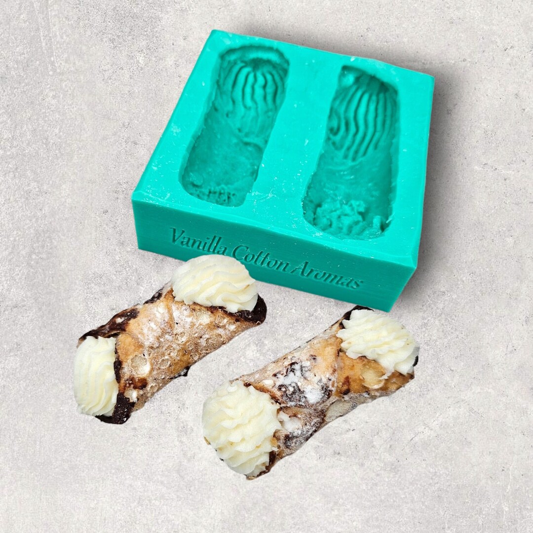 Cannoli 2-cavity Silicone Mold for Wax Melt Making, Candle Embeds, Soap ...
