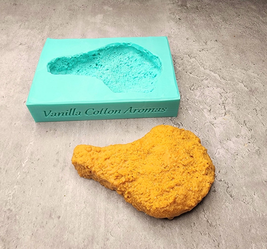 Breaded Pork Chop 1-cavity Silicone Mold for Wax Melt Making, Candle ...