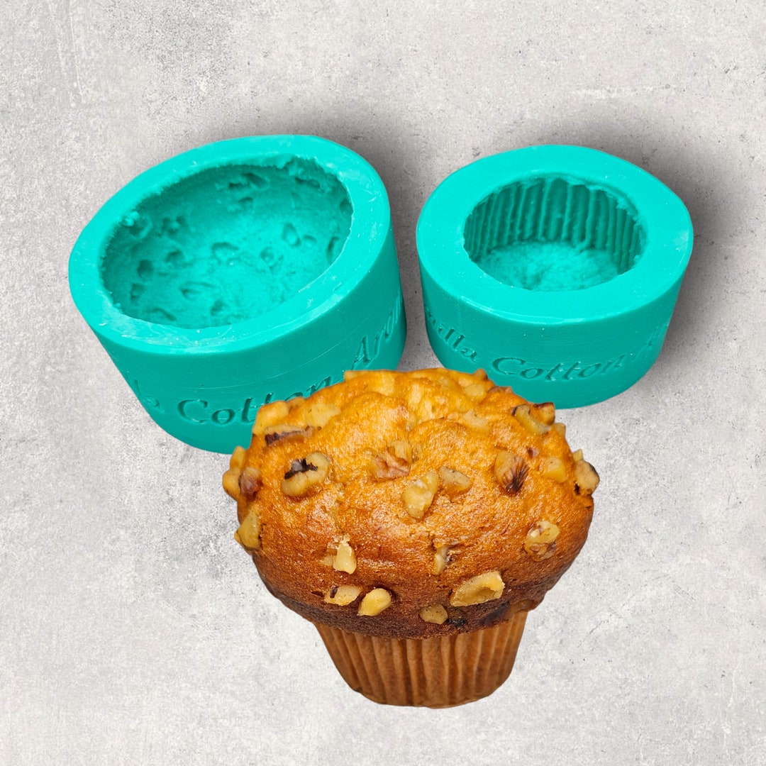 Jumbo Banana Nut Muffin 2-part Silicone Mold for Wax Melt Making ...