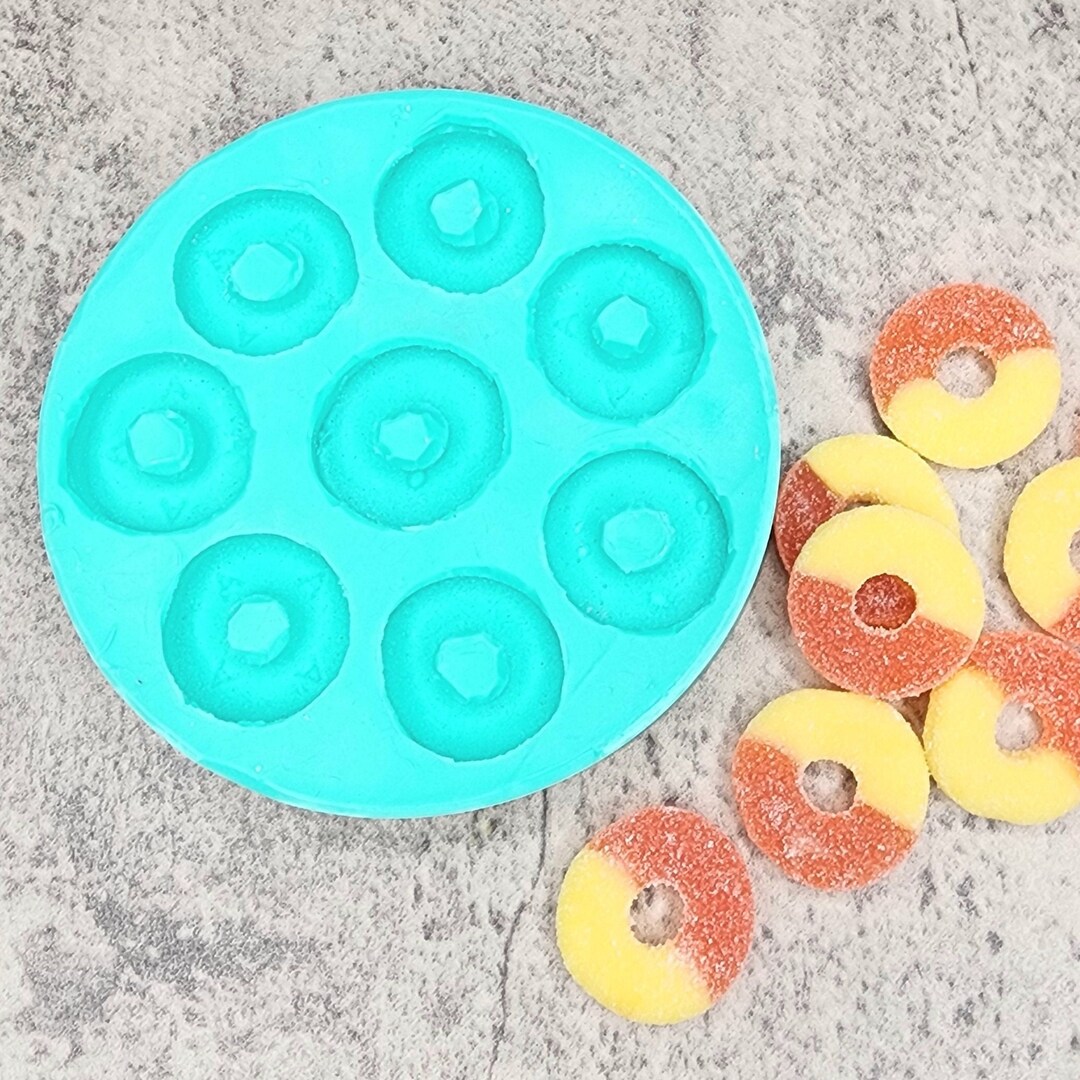 Peach Rings 8-cavity Silicone Mold for Wax Melt Making, Candle Embeds ...