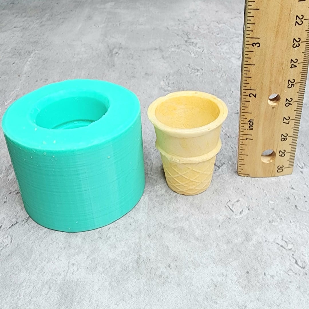 Mini Ice Cream Cone Silicone Mold for Wax Melt Making, Candle Embeds ...