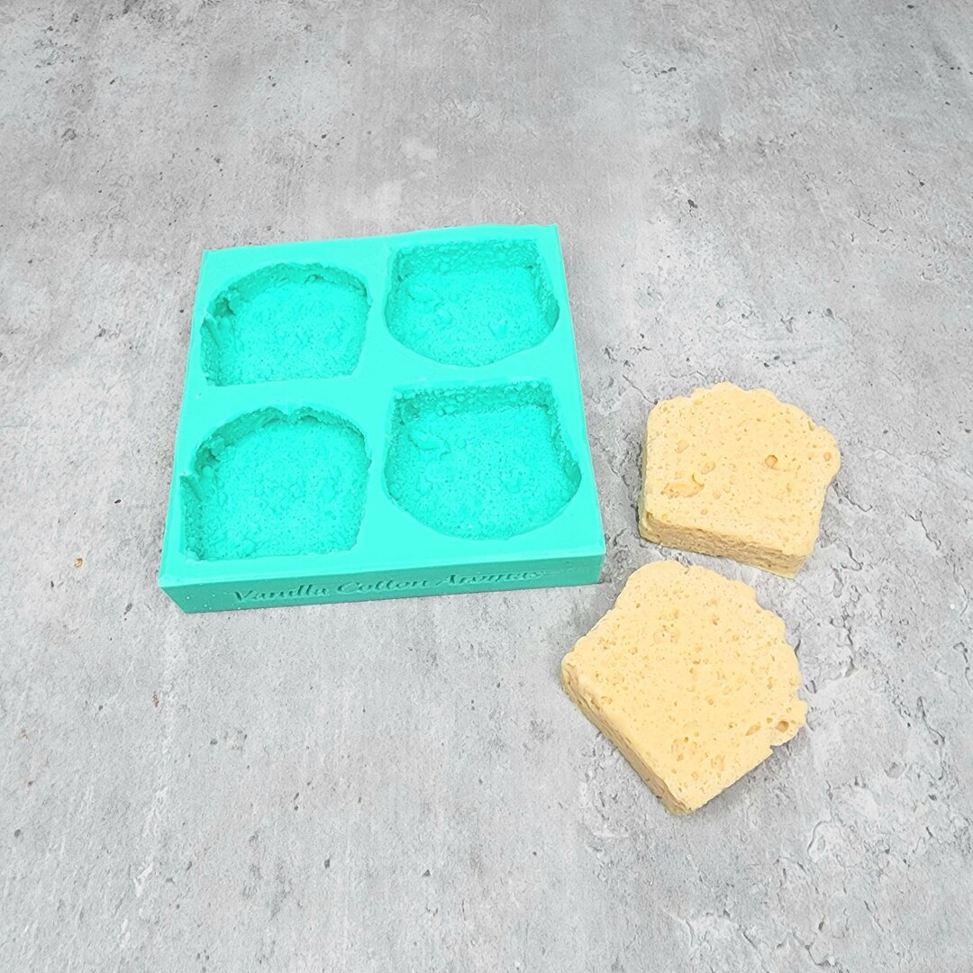 Pound Cake Slices 4-cavity Silicone Mold for Wax Melt Making, Candle ...