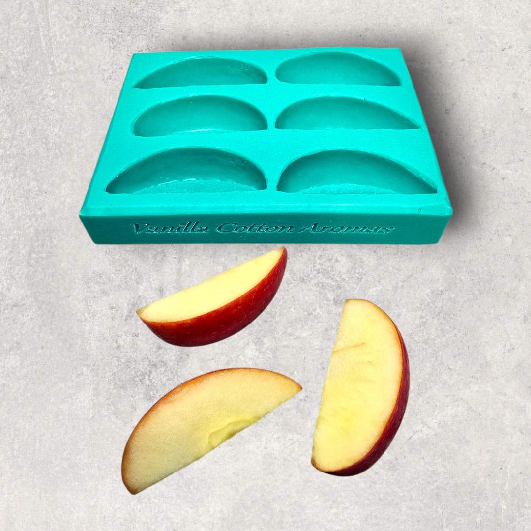 Apple Slices 6-cavity Silicone Mold for Wax Melt Making, Candle Embeds ...