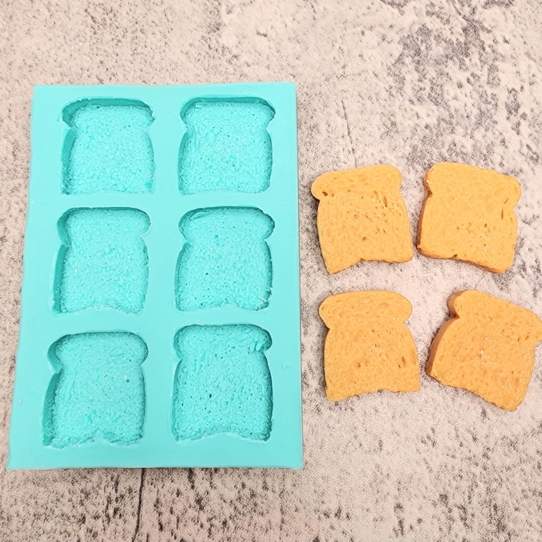Mini Toast 6-cavity Silicone Mold for Wax Melt Making, Candle Embeds ...