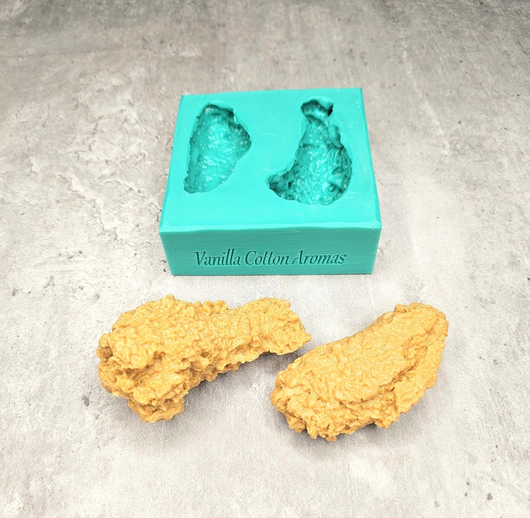 Fried Chicken Wings 2-cavity Silicone Mold for Wax Melt Making, Candle ...