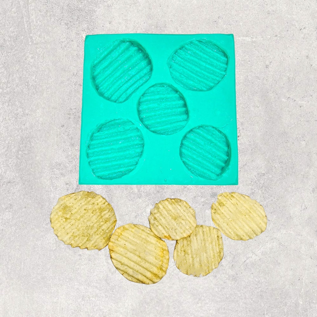 Potato Chips 5-cavity Silicone Mold for Wax Melt Making, Candle Embeds ...