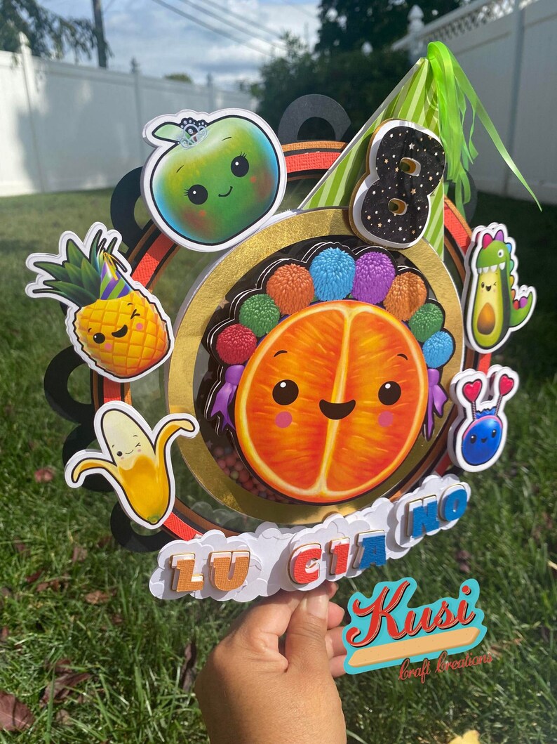 Sensory Cake Topper, Fruit Cake Topper, Fruit Birthday Party ...