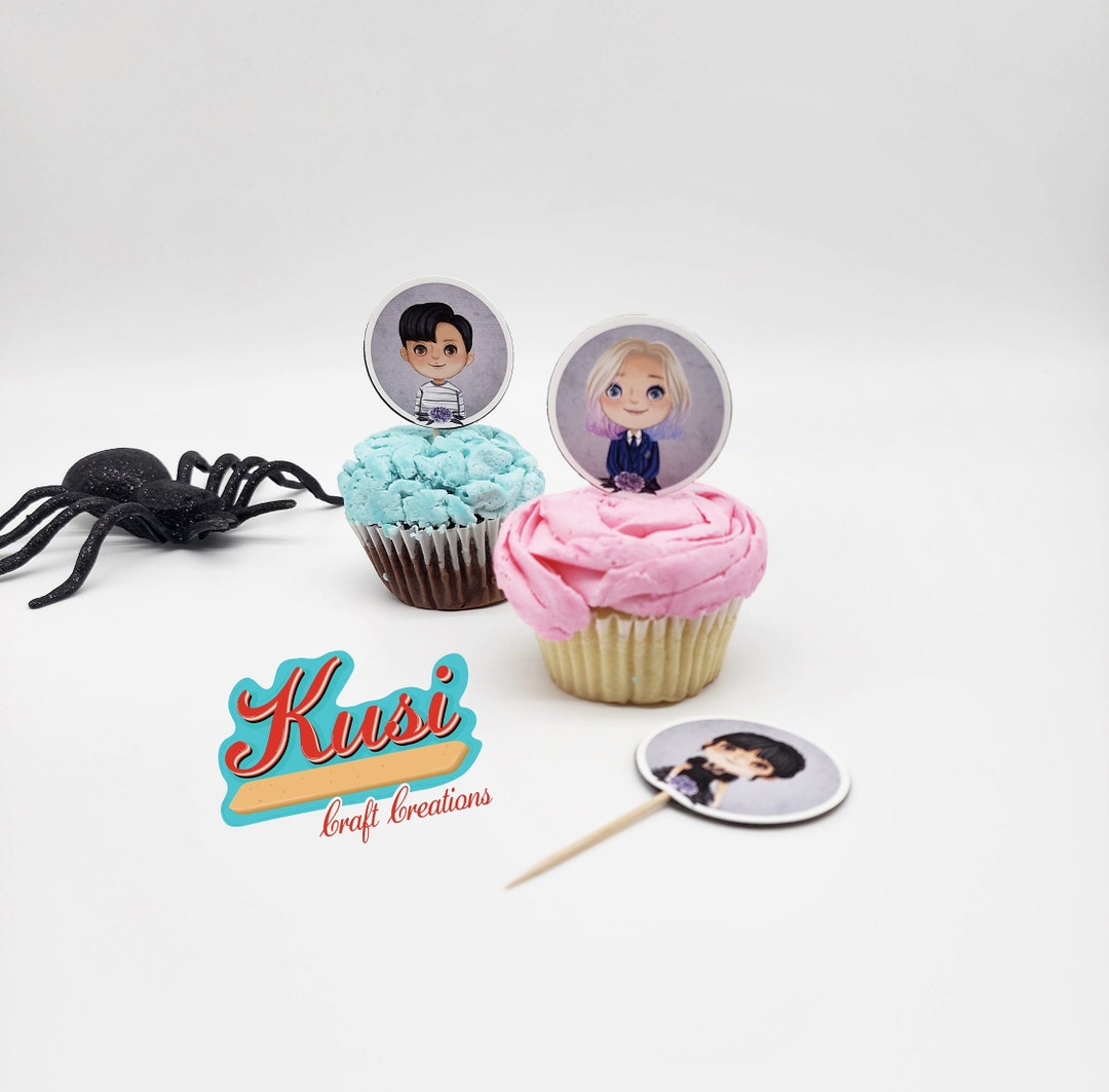 Wednesday Addams Cupcake Topper, Addams Family Party Decoration ...
