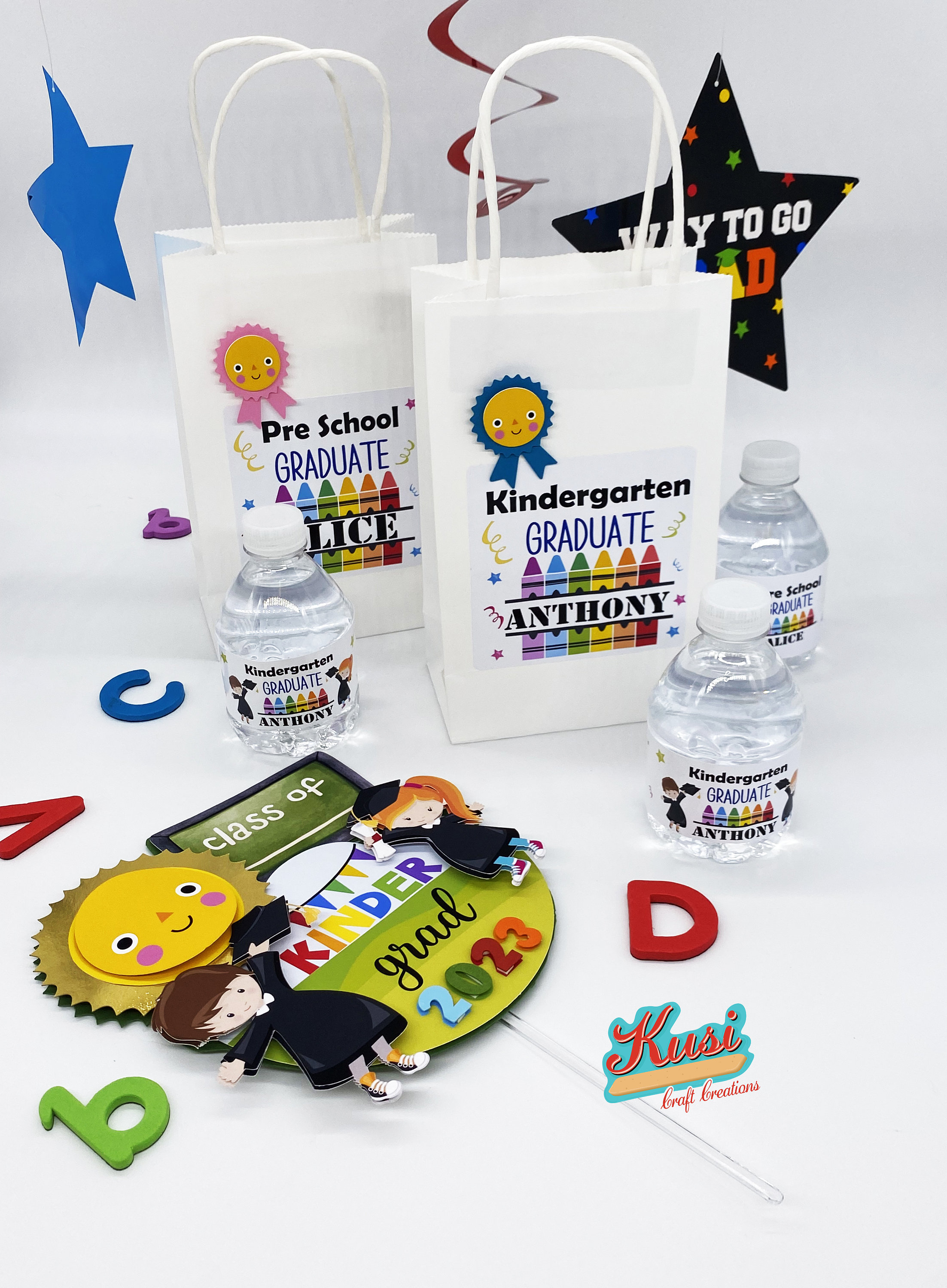 Kinder Graduation Water Bottle Label, Pre-k Graduation Water Bottle ...