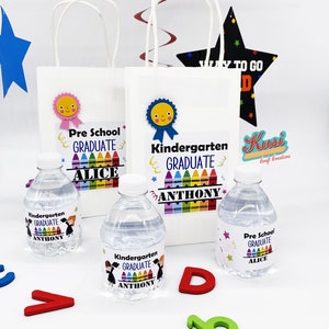 Kinder Graduation Water Bottle Label, Pre-k Graduation Water Bottle ...