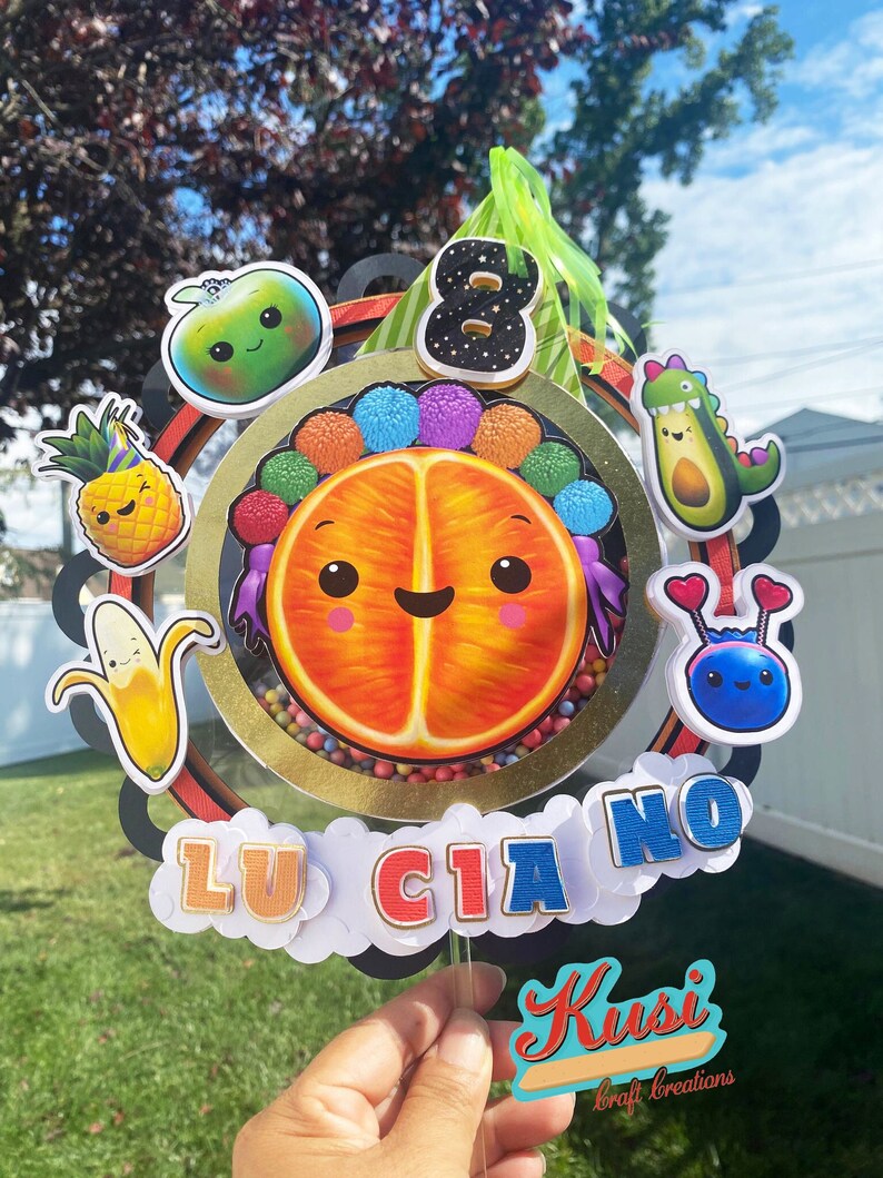 Sensory Cake Topper, Fruit Cake Topper, Fruit Birthday Party ...