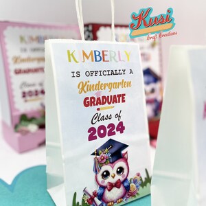 Personalized Kindergarten Graduation Favor Bags - Set of 6 - Etsy